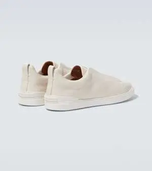 Zegna Triple Stitch Leather Sneakers