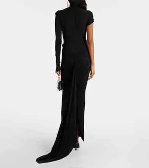 LAQUAN SMITH Asymmetric Cutout Gown