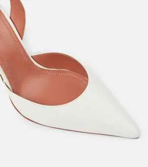 Amina Muaddi Holli 95 Leather Slingback Pumps