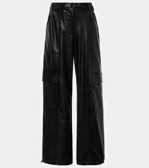 Simkhai Sofia Faux Leather Cargo Pants