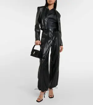 Simkhai Sofia Faux Leather Cargo Pants