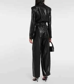 Simkhai Sofia Faux Leather Cargo Pants
