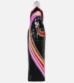 Emilio Pucci Sequined Printed Halterneck Gown