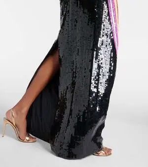 Emilio Pucci Sequined Printed Halterneck Gown