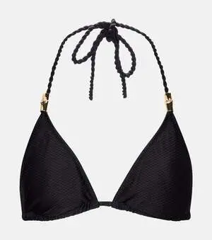 Heidi Klein Core Triangle Bikini Top - Black
