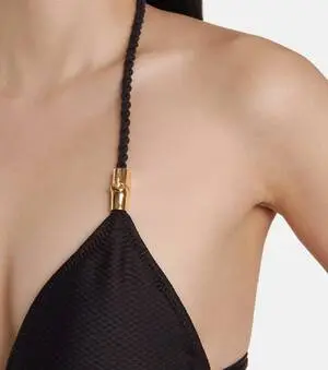 Heidi Klein Core Triangle Bikini Top - Black