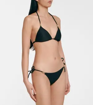 Heidi Klein Core Triangle Bikini Top - Black