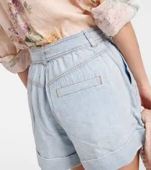 Zimmermann High-rise Denim Shorts