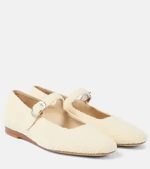 Le Monde Beryl Canvas Mary Jane Flats - White