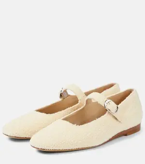 Le Monde Beryl Canvas Mary Jane Flats - White