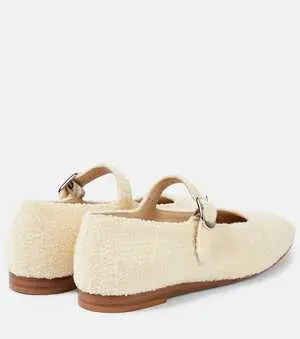 Le Monde Beryl Canvas Mary Jane Flats - White