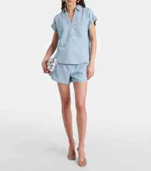 Veronica Beard Tijana Chambray Shorts