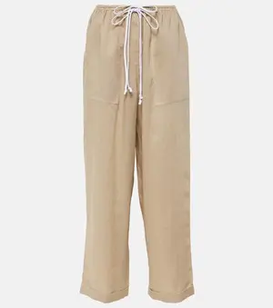 Tory Burch Linen Wide-leg Pants