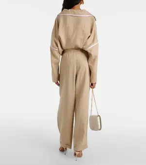 Tory Burch Linen Wide-leg Pants