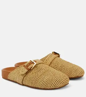 Clergerie Quinta Raffia Mules