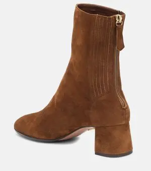 AQUAZZURA Saint Honore 50 Suede Ankle Boots