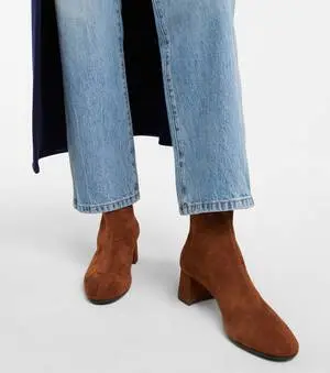 AQUAZZURA Saint Honore 50 Suede Ankle Boots