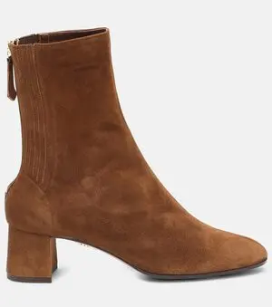 AQUAZZURA Saint Honore 50 Suede Ankle Boots