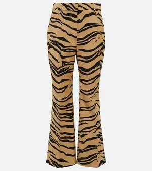 Stella McCartney Tiger-print Flared Pants