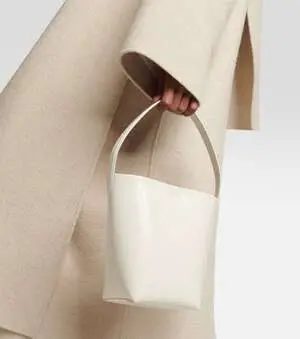 THE ROW N/s Park Small Leather Tote Bag - White