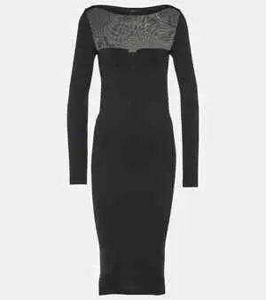 Wolford Venus Jersey Midi Dress - Black