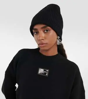 Dolce & Gabbana Wool And Cashmere Beanie - Black