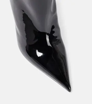 Amina Muaddi Jahleel 95 Latex Ankle Boots