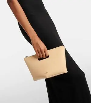 Alaïa Folded Mini Leather Clutch