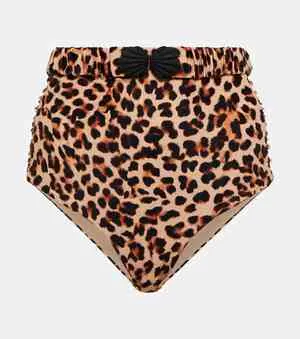 Johanna Ortiz High-rise Leopard Print Bikini Bottoms - Multicoloured
