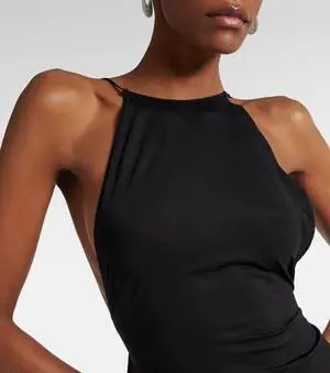 Coperni Suspended Triangle Open-back Maxi Dress