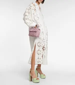 Valentino Garavani Vlogo Patent Leather Platform Sandals