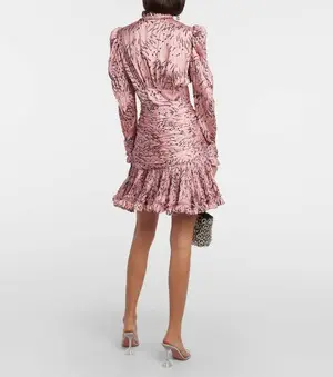Rabanne Printed Ruched Mini Dress