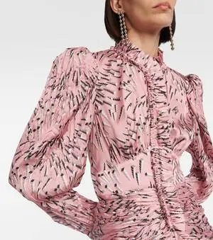 Rabanne Printed Ruched Mini Dress