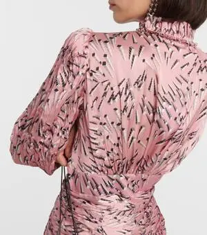 Rabanne Printed Ruched Mini Dress