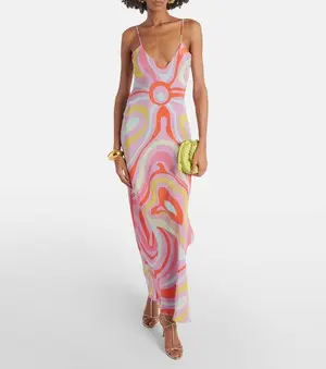 Emilio Pucci Marmo Silk Slip Dress