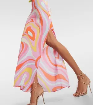 Emilio Pucci Marmo Silk Slip Dress