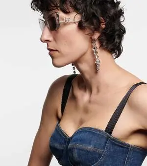Dolce & Gabbana Embellished Cat-eye Sunglasses - Grey
