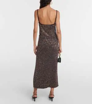 Altuzarra Milos Metallic Knit Maxi Skirt