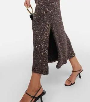 Altuzarra Milos Metallic Knit Maxi Skirt