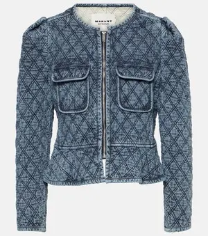 MARANT ETOILE Deliona Quilted Jacket - Blue