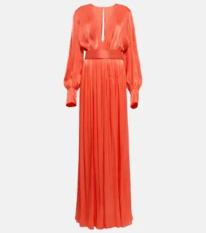 Costarellos Racine Lurex® Georgette Jumpsuit - Orange