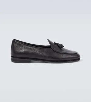 Rubinacci Marphy Leather Loafers - Black