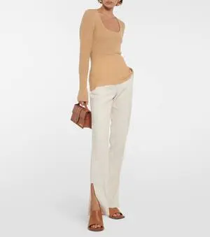 Jacquemus La Maille Dao Ribbed-knit Sweater - Beige