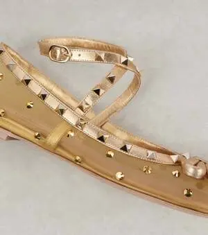 Valentino Garavani Rockstud Embellished Ballet Flats
