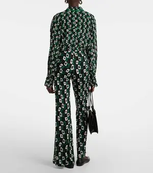Diane Von Furstenberg Brooklyn Printed Flared Pants