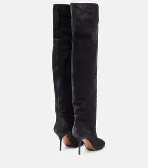Alaïa Fluide 90 Suede Over-the-knee Boots