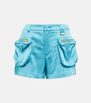 Blumarine Low-rise Satin Shorts