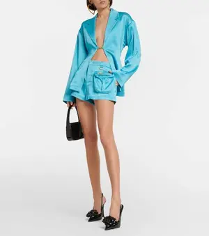 Blumarine Low-rise Satin Shorts