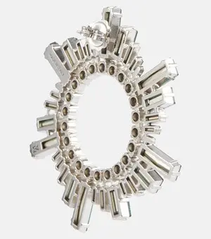 Amina Muaddi Begum Crystal-embellished Earrings - Green