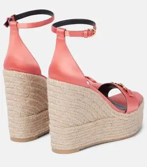Versace Medusa '95 Satin Wedge Espadrilles